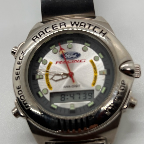 Ford | Accessories | Ford Racing Silver And Black Racer Watch | Poshmark